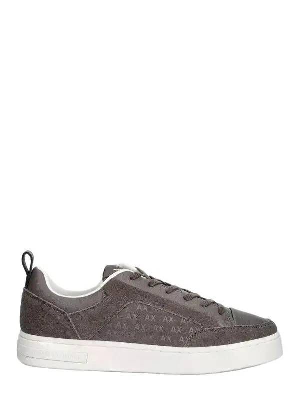 Armani Exchange Monogram-print Panelled Sneakers - Brown