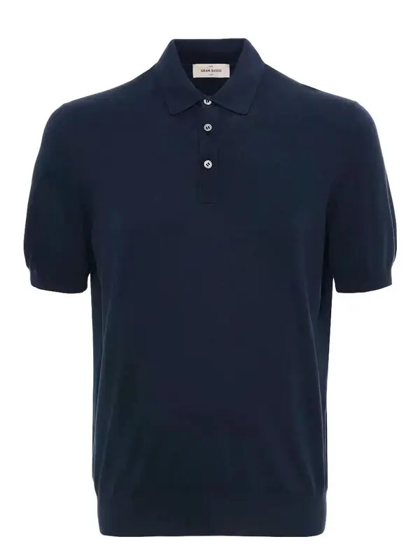 GRAN SASSO Tennis Short-sleeve Polo Shirt - Blue