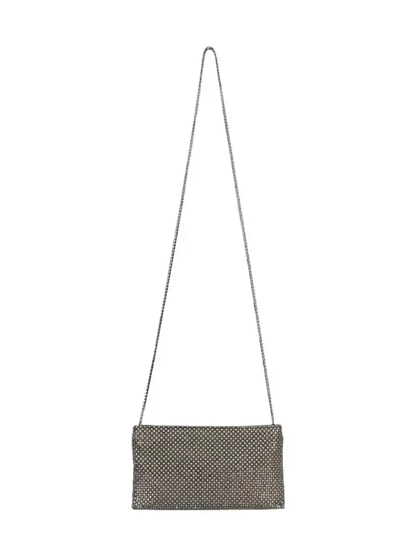Benedetta Bruzziches La Petite Crystal-embellished Chain-strap Crossbody Bag - Grey