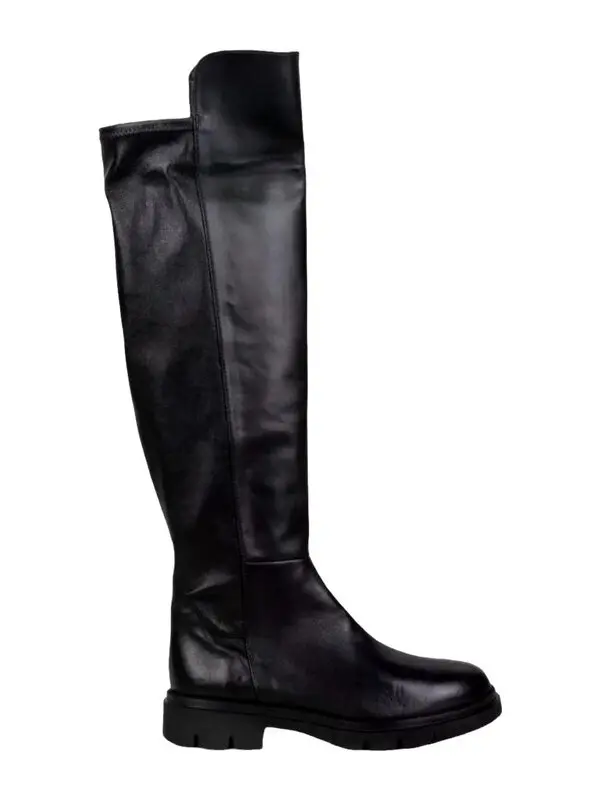 Status Leather Knee-high Boots - Black