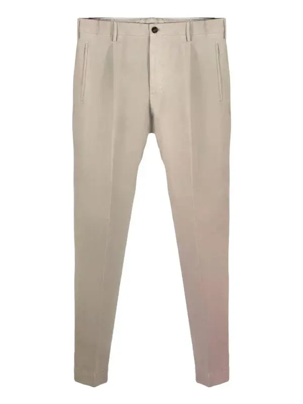 Incotex Pleated Tapered Trousers - Neutrals