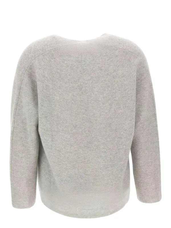 Hemisphere V-neck Cashmere Sweater - Grey
