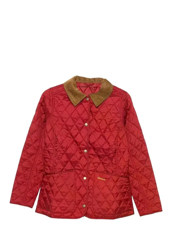 Barbour Annandale Quilted Corduroy-collar Jacket - Red