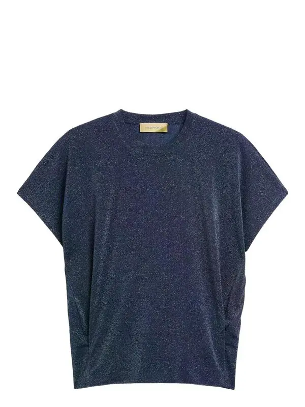 Momoni Pawa Lurex-jersey T-shirt - Blue