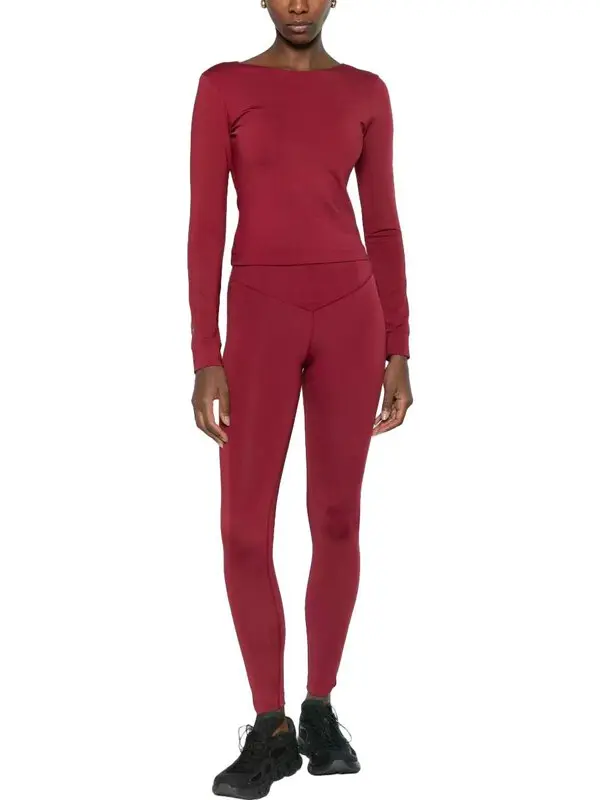 MACRON High-waisted Performance Leggings - Red