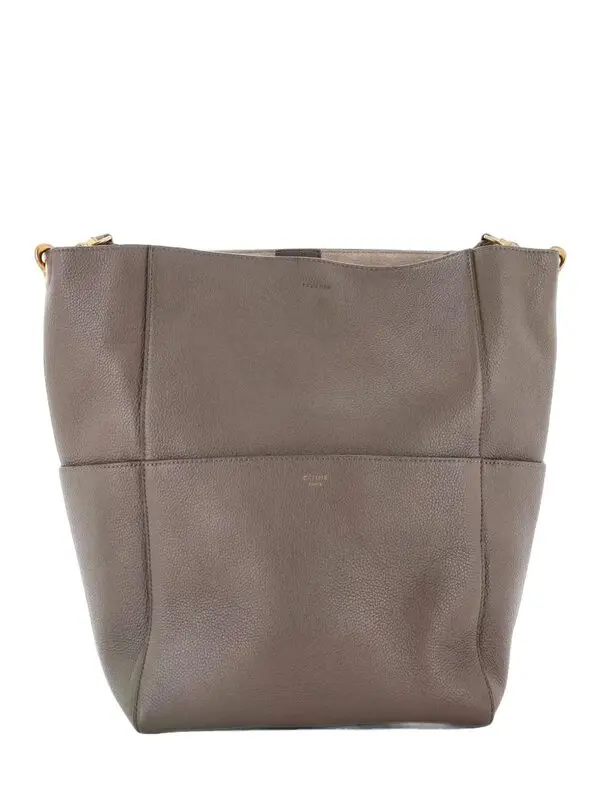 Celine Sangle Seau Calfskin Shoulder Bag - Grey
