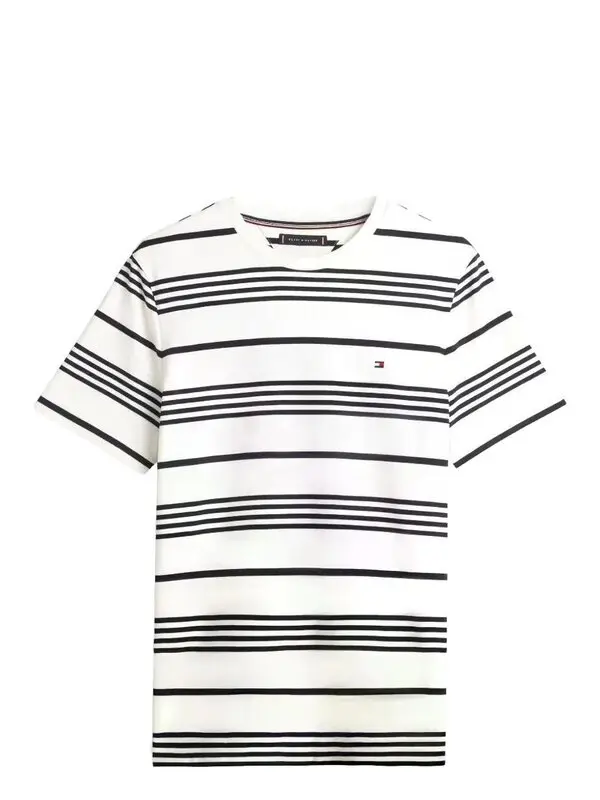 Tommy Hilfiger Striped Interlock T-shirt - White