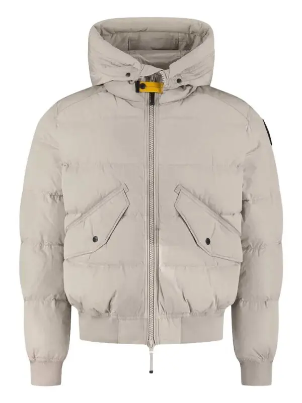 PARAJUMPERS Wilmont Logo-patch Quilted Bomber Jacket - Neutrals