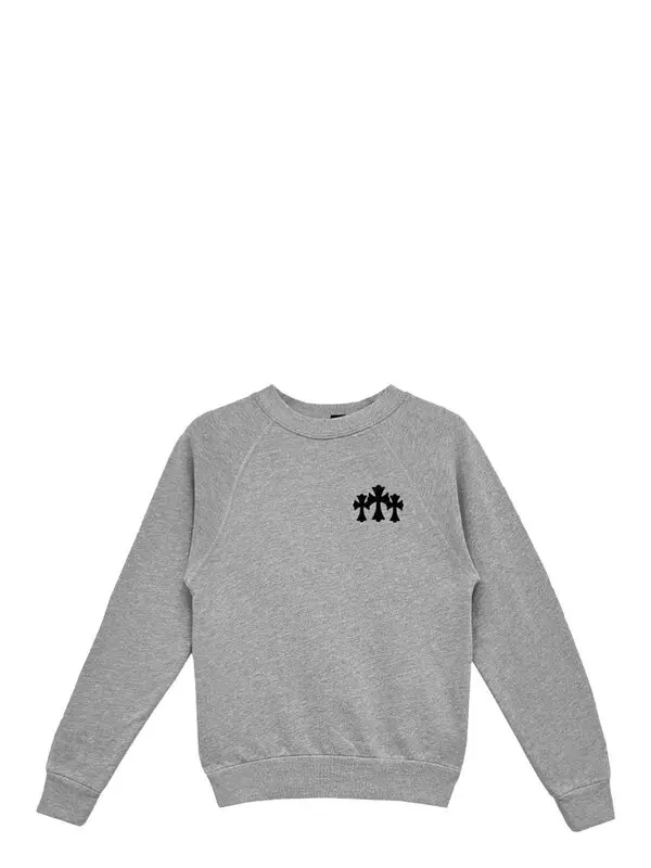 Chrome Hearts Logo-print Raglan-sleeve Sweater - Grey
