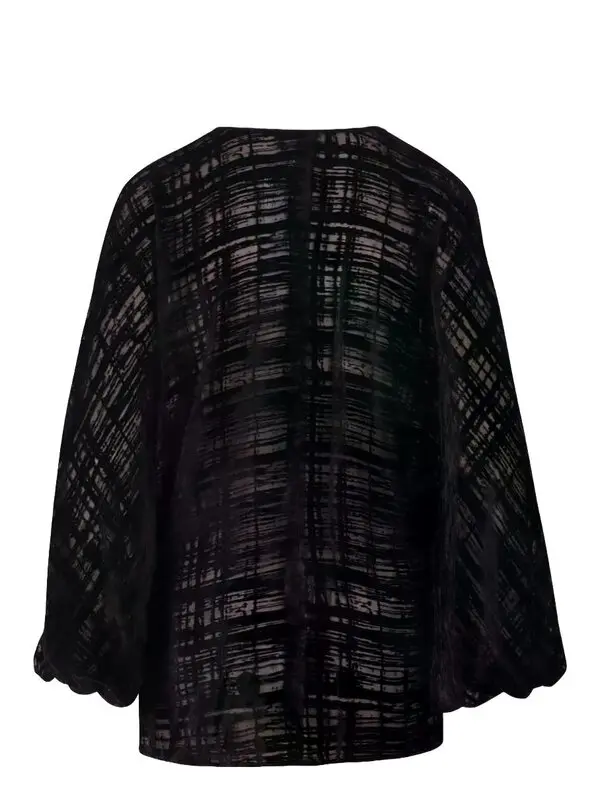 GIANLUCA CAPANNOLO Check-print Balloon-sleeve Blouse - Black