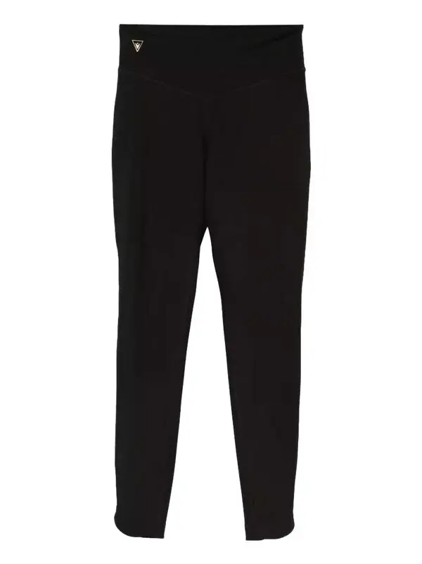 MACRON Logo-patch Performance Leggings - Black
