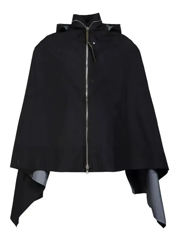 ACRONYM Hooded Zip-up Cape - Black