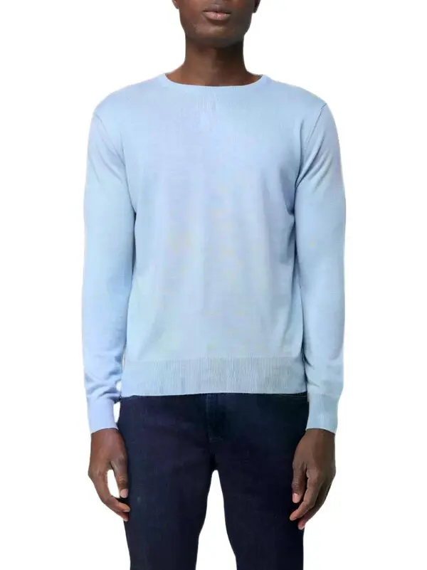 XC Merino Wool Zip-fastening High-neck Sweater - Blue
