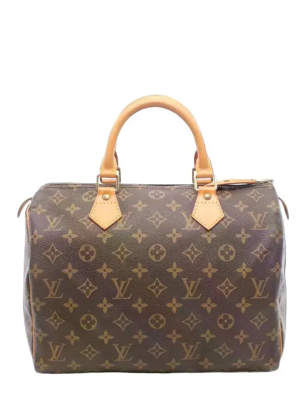 LOUIS VUITTON Monogram Canvas Speedy Tote Bag - Brown