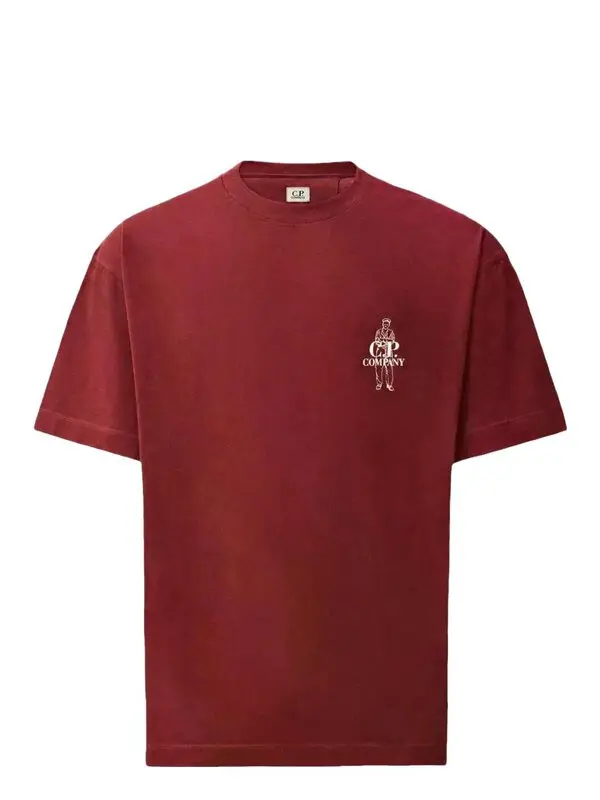 C.P. COMPANY 30/1 Jersey Short-sleeve Comfort-logo T-shirt - Red
