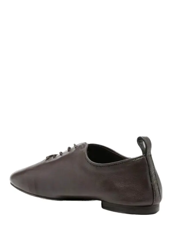 Soeur Lace-up Leather Derby Shoes - Brown