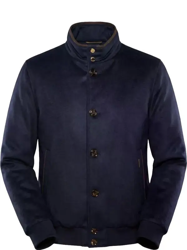 MOORER Cashmere Bomber Jacket - Blue