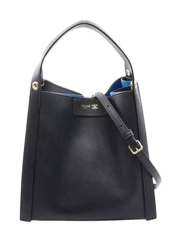 Celine Supple Calfskin Cube Satchel - Black