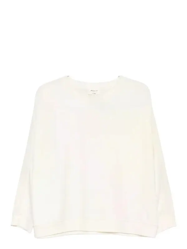 MAISON123 Long-sleeve Drop-shoulder Top - Neutrals