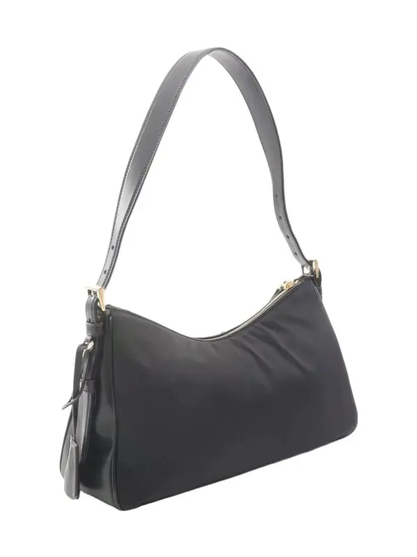 Prada Tessuto Vitello Shoulder Bag - Black