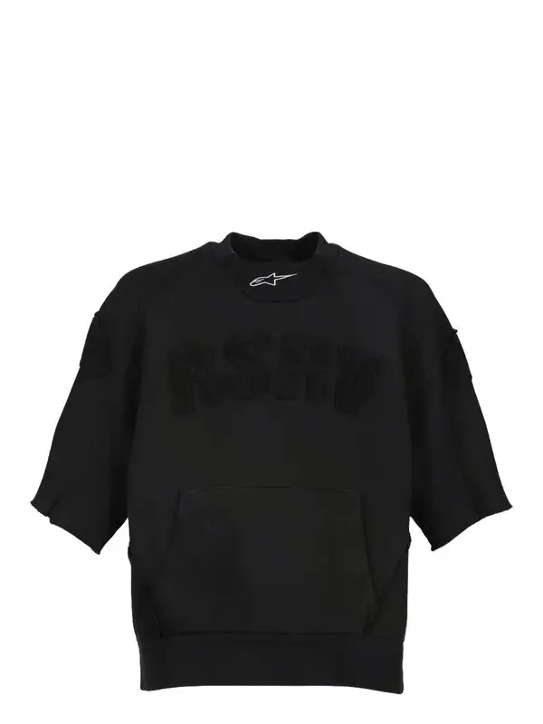ALPINESTARS Logo-embroidered Raw-edge T-shirt - Black