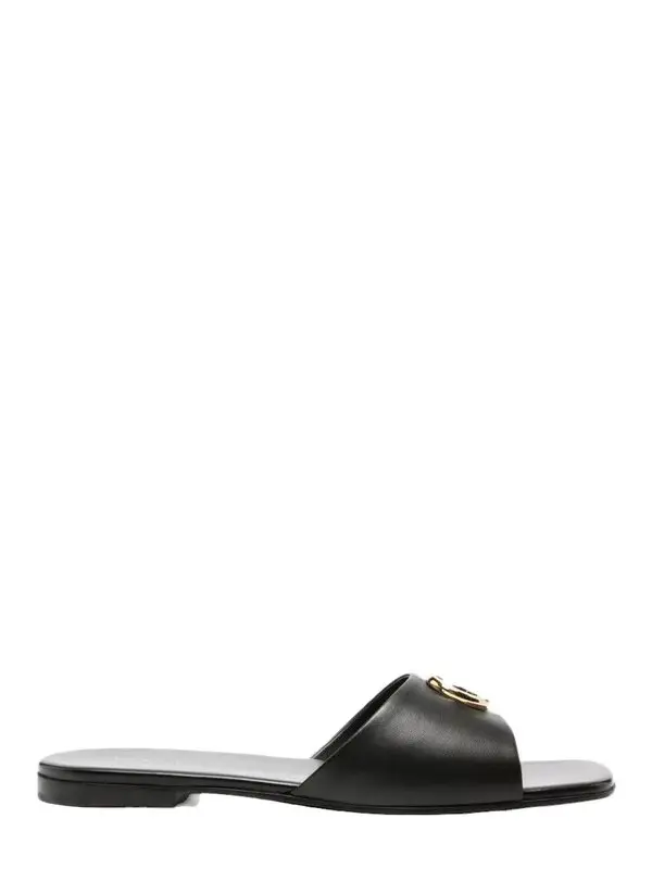 Gucci Slide Sandals With Double G - Black