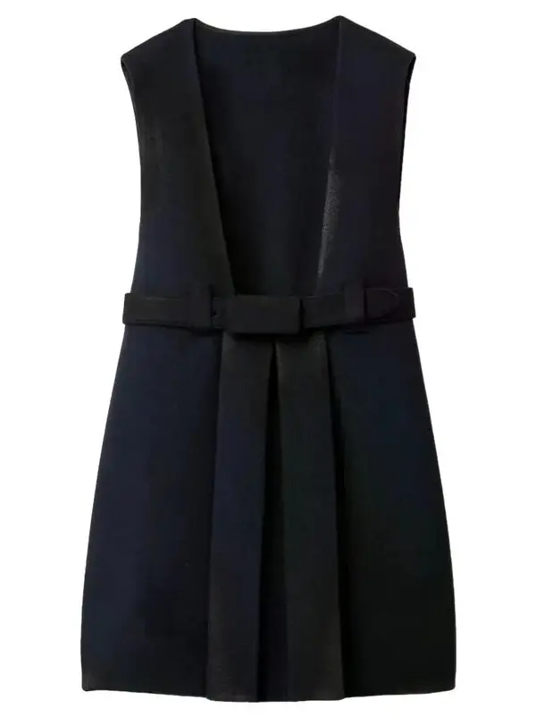 Miu Miu Waxed Double Wool Dress - Black