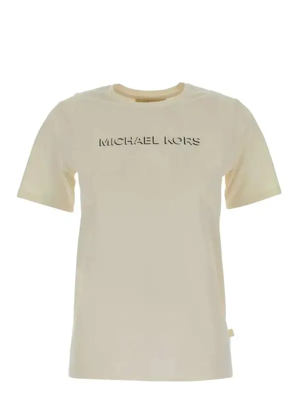 Michael Kors Shadow-embossed Logo T-shirt - Neutrals