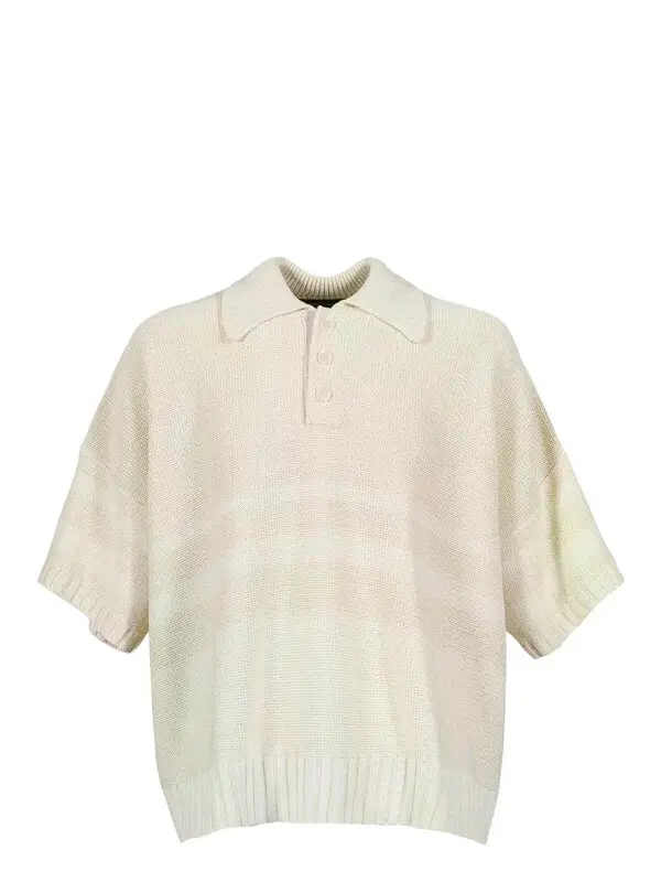 WALES BONNER Calm Knit Polo Shirt - Neutrals