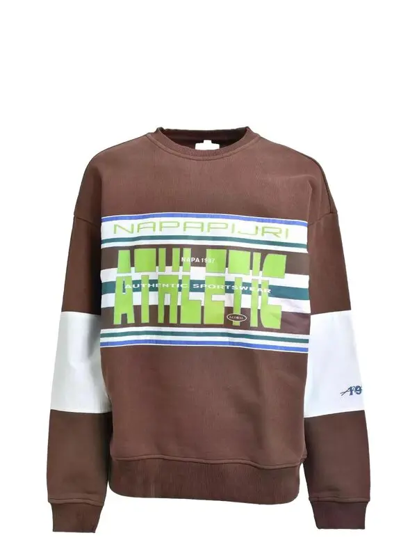 NAPA BY MARTINE ROSE Logo-print Panelled Sweatshirt - Brown