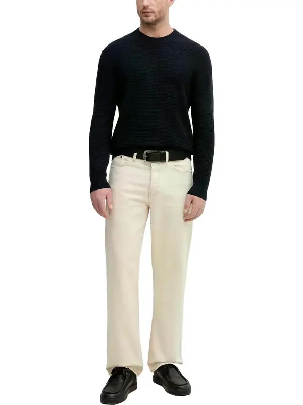 Sisley Waffle-knit Pullover - Blue