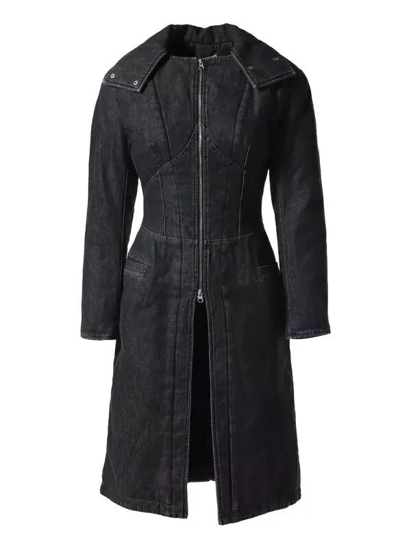 KNWLS Alice Denim Coat - Black