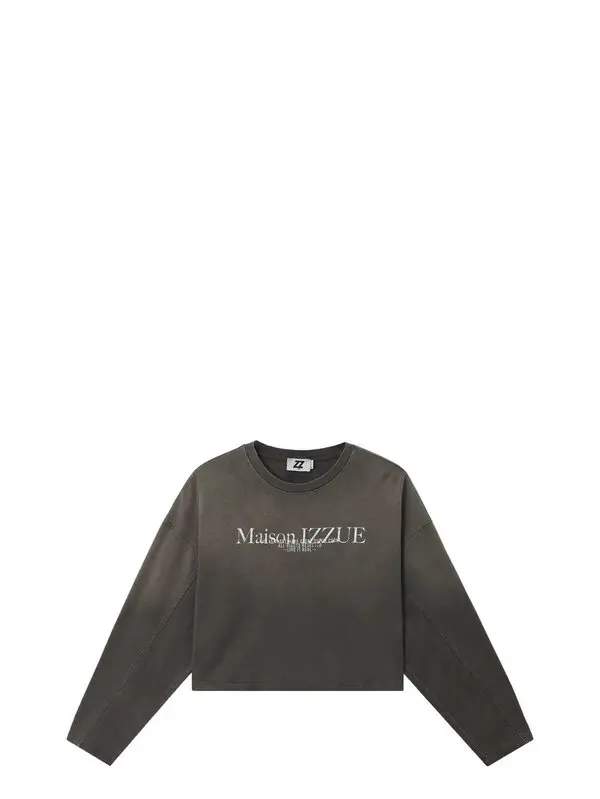 Izzue Logo-print Cropped Sweatshirt - Grey