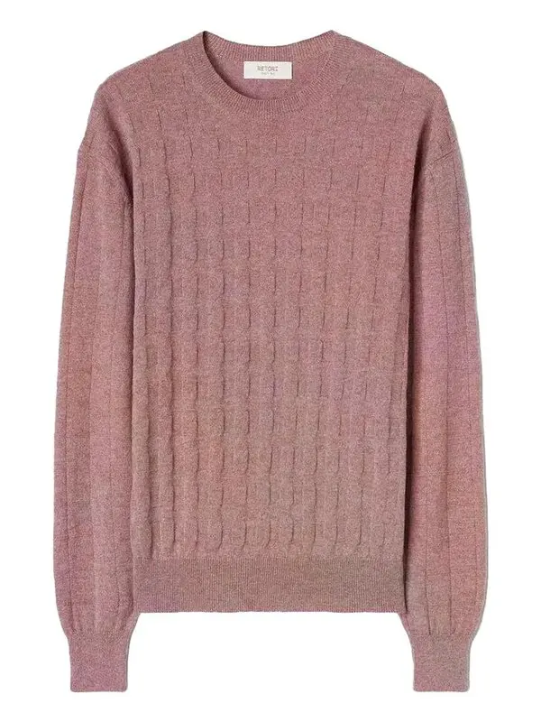 RETORI Check-pattern Cashmere Sweater - Pink