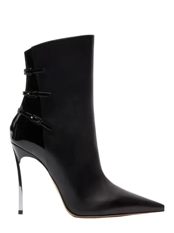 Casadei Superblade Leather Ankle Boots - Black