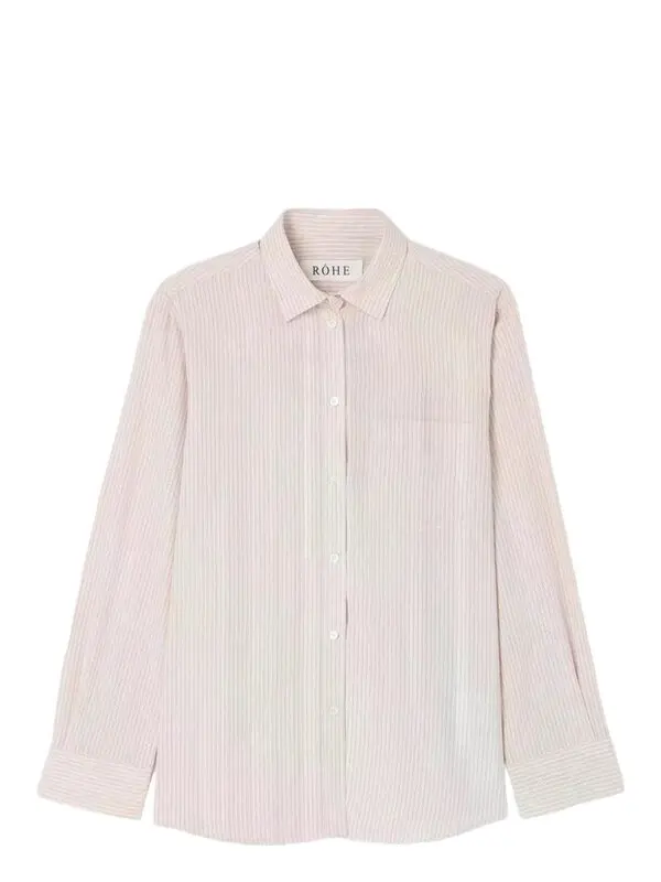 RÓHE Striped Button-down Shirt - Pink
