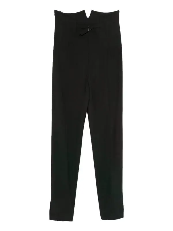 Emporio Armani V-cut Slim-fit Trousers - Black