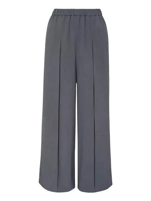 ENFOLD Box-pleated Wide-leg Trousers - Grey