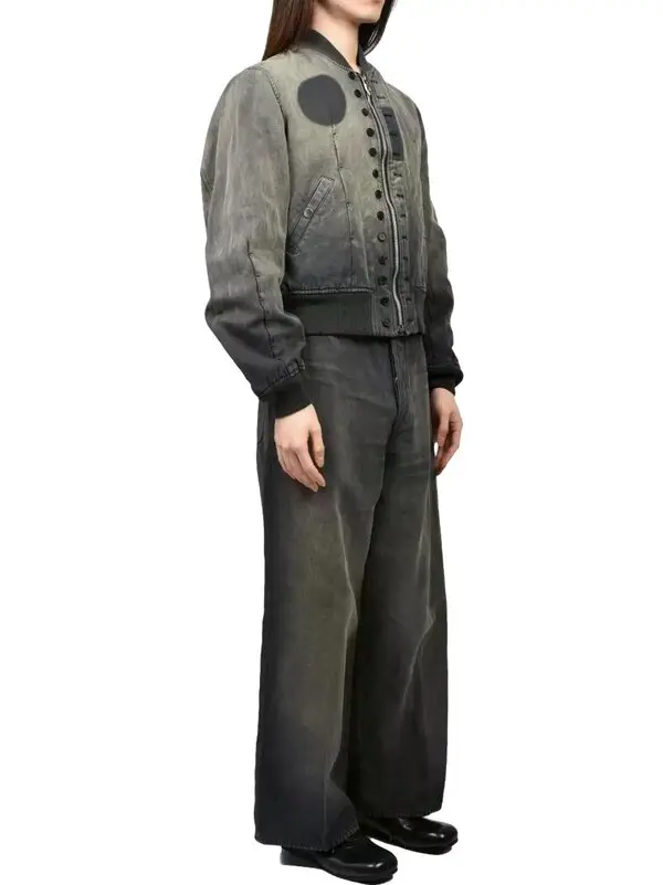 MASU Faded Wide-leg Jeans - Grey