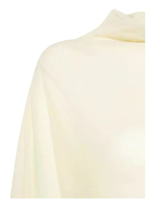 Soeur Long-sleeve Ruched Top - Neutrals