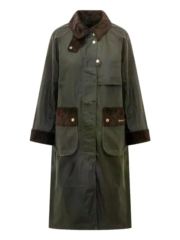 Barbour Kirklees Checked Waxed Jacket - Green