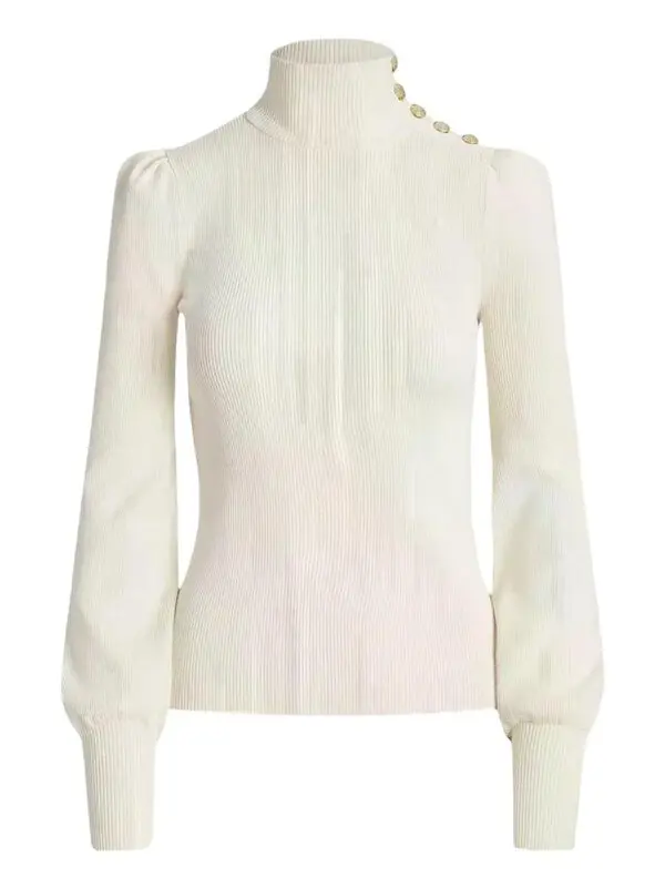 Ralph Lauren Button-detail High-neck Sweater - Neutrals