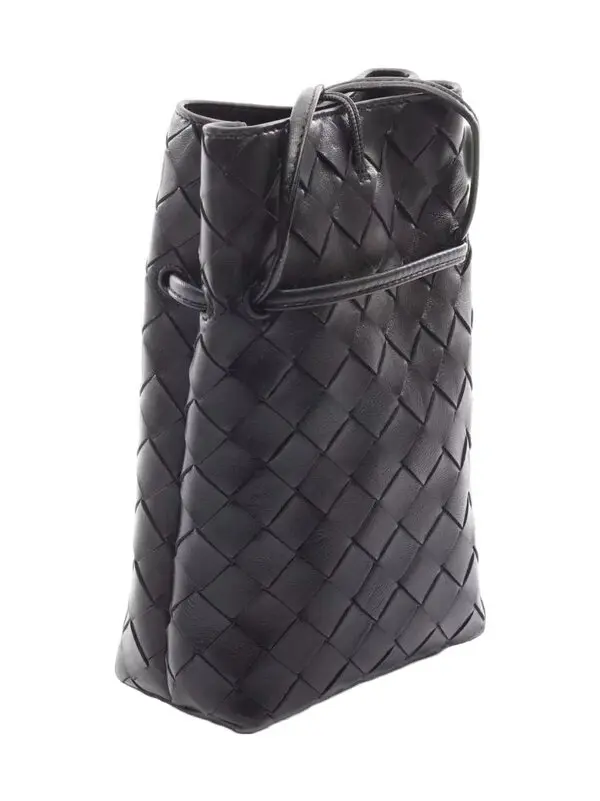 Bottega Veneta Intrecciato Cross Body Bag - Black