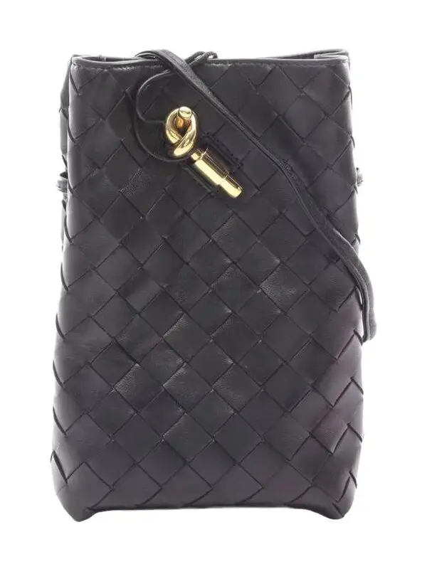 Bottega Veneta Intrecciato Cross Body Bag - Black