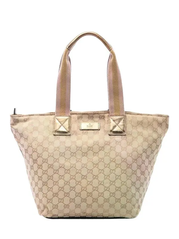 Gucci Gg Canvas Web Tote Bag - Neutrals