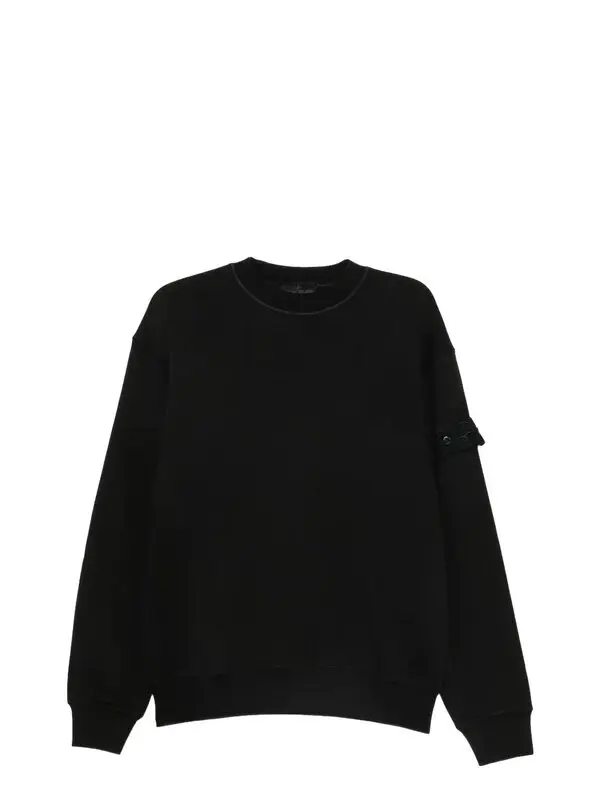 Stone Island Logo-patch Pullover Sweater - Black