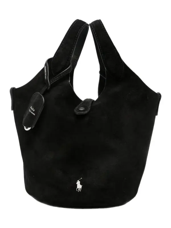 Polo Ralph Lauren Suede Logo-embroidered Tote Bag - Black