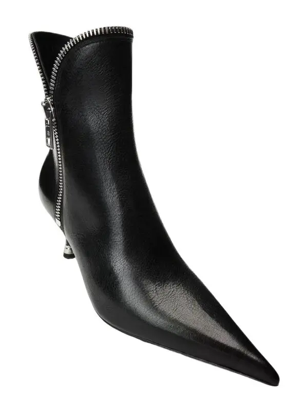 Alexander Wang Akilia Zip-detail Leather Ankle Boots - Black