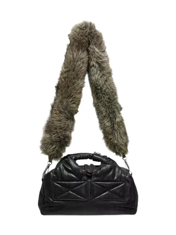 OPEN YY Leather Tote Bag - Black