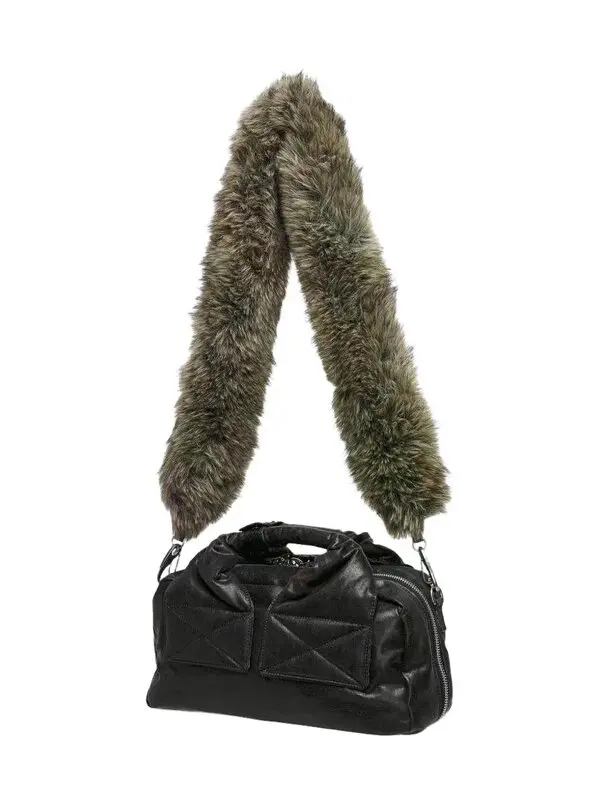 OPEN YY Leather Tote Bag - Black
